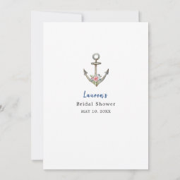 'Guess Who' Nautical Anchor Bridal Shower game Invitation | Zazzle