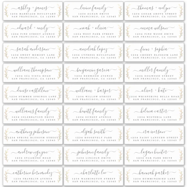 Guest Address Labels: ORDER ON 14" or 8" Sticker | Zazzle