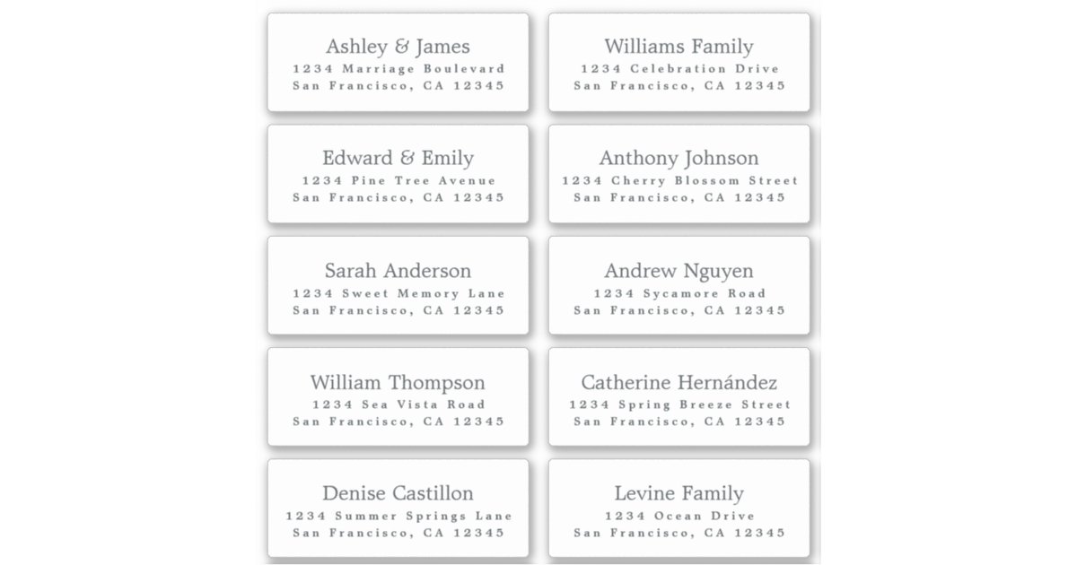 Guest Address Labels ORDER on 6" or 8"! | Zazzle