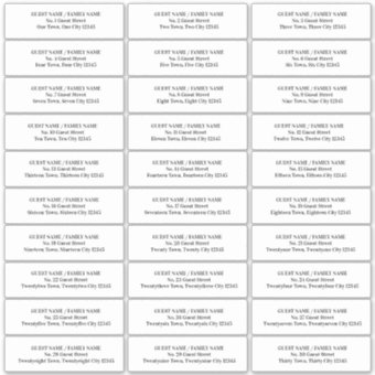Guest Address Labels Wedding Invitation Envelopes | Zazzle