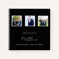Guest book graduation black white photo name | Zazzle