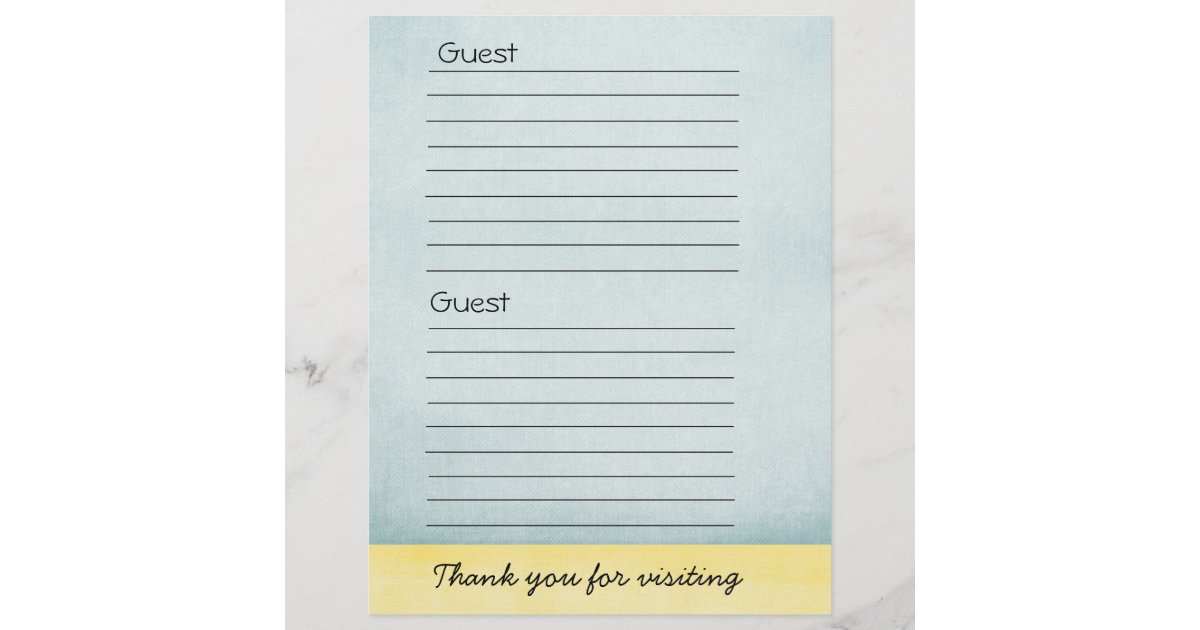 Guest book Paper | Zazzle
