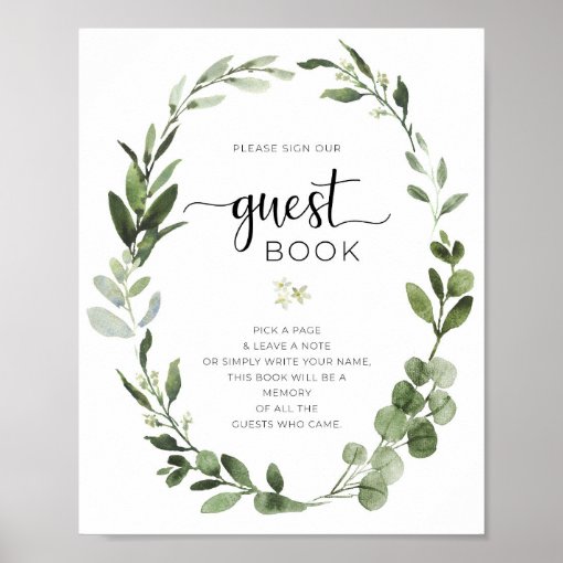 Guest Book Party Sign | Zazzle
