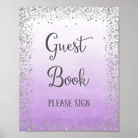 Guest Book Wedding Poster Print | Zazzle.com