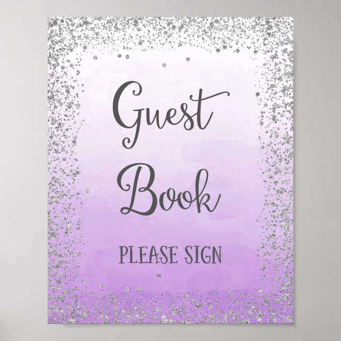 Guest Book Wedding Poster Print | Zazzle.com