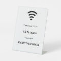 Guest customer wifi network password pedestal sign | Zazzle
