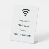 Guest customer wifi network password pedestal sign | Zazzle