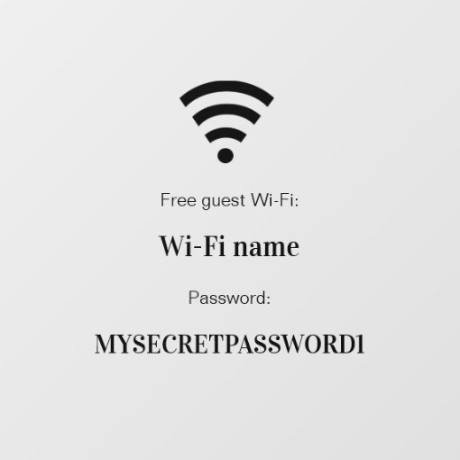 Guest customer wifi network password window cling | Zazzle