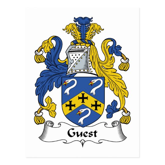 Guest Family Crest Postcard | Zazzle.com