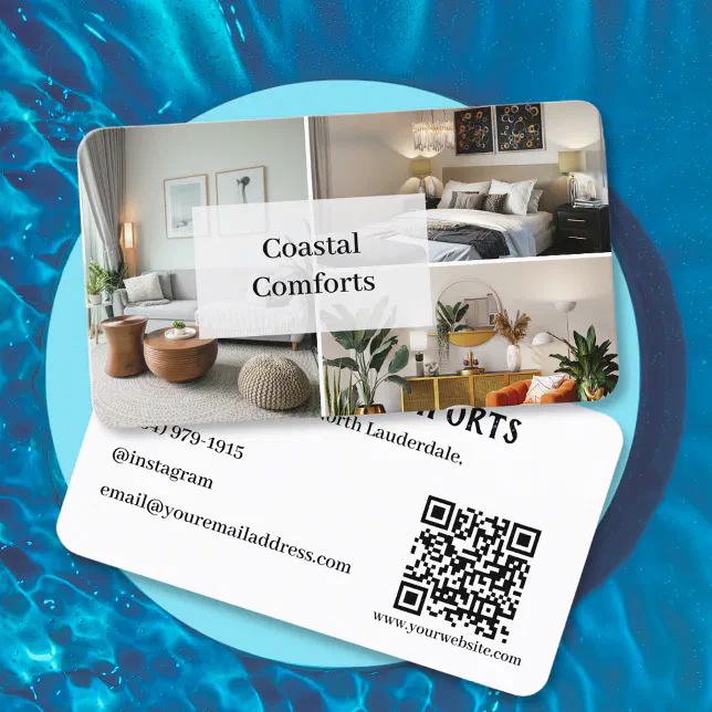 Guest House Vacation Rental QR Code Business Card | Zazzle