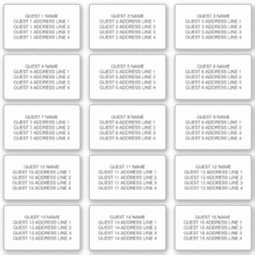 Guest Name and Address for 15 Invitation Envelopes Sticker | Zazzle