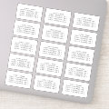 Guest Name and Address for 15 Invitation Envelopes Sticker | Zazzle