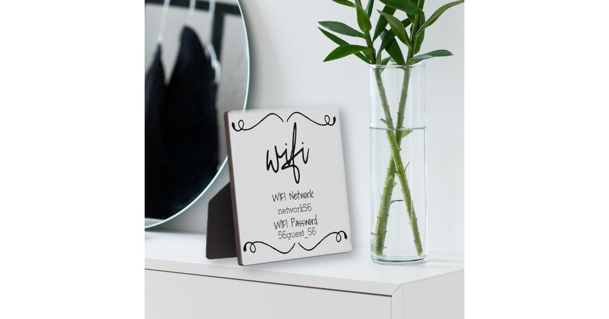 Guest Visitor WIFI information Password Plaque | Zazzle Guest Visitor WIFI information Password Plaque | Zazzle