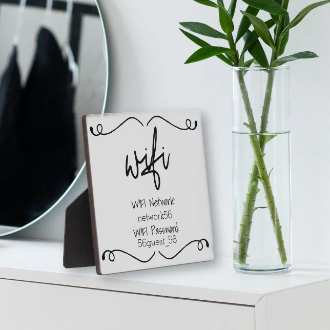 Guest Visitor WIFI information Password Plaque | Zazzle Guest Visitor WIFI information Password Plaque | Zazzle