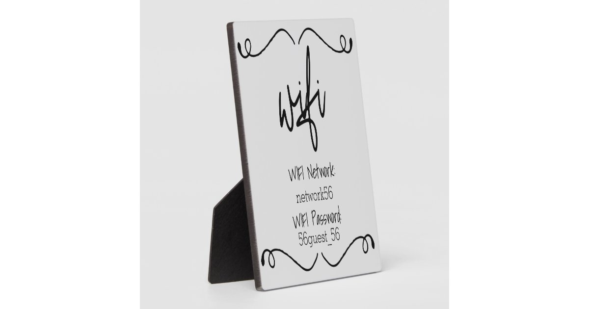 Guest Visitor WIFI information Password Plaque | Zazzle.com Guest Visitor WIFI information Password Plaque | Zazzle.com