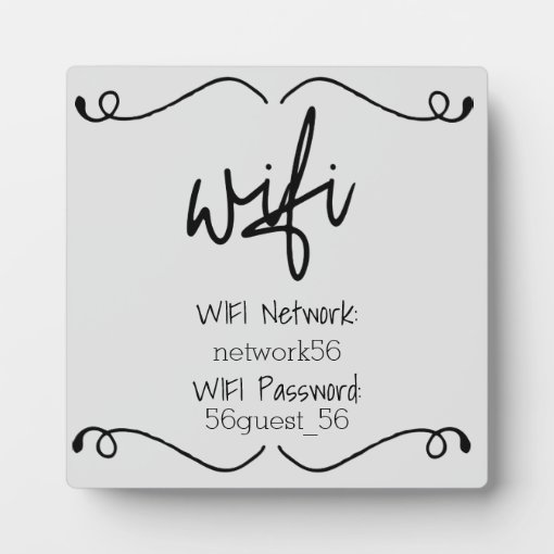 Guest Visitor WIFI information Password Plaque | Zazzle Guest Visitor WIFI information Password Plaque | Zazzle
