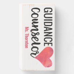 Guidance Counselor Desk Personalized Name Wooden Box Sign | Zazzle