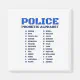 Guide to the Police Phonetic Alphabet A to Z Magnet | Zazzle