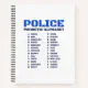 Guide to the Police Phonetic Alphabet Notebook | Zazzle
