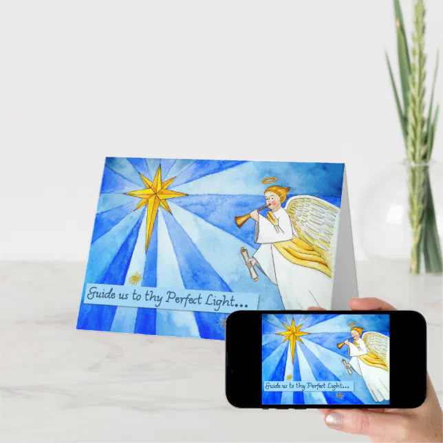 Guide Us to thy Perfect Light Christmas Card | Zazzle