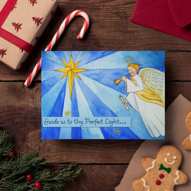 Guide Us to thy Perfect Light Christmas Card | Zazzle