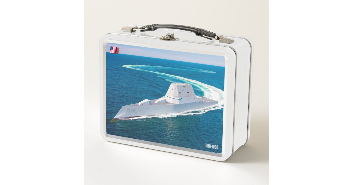 GUIDED-MISSILE DESTROYER – DDG-1000 METAL LUNCH BOX | Zazzle