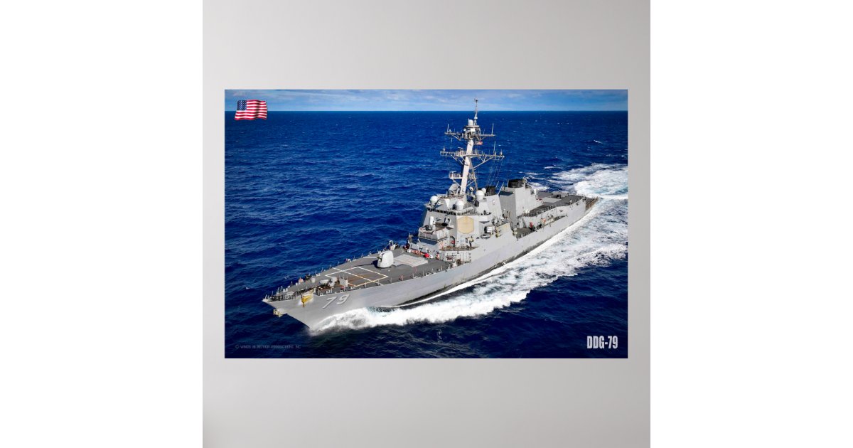 GUIDED-MISSILE DESTROYER – DDG-79 POSTER | Zazzle