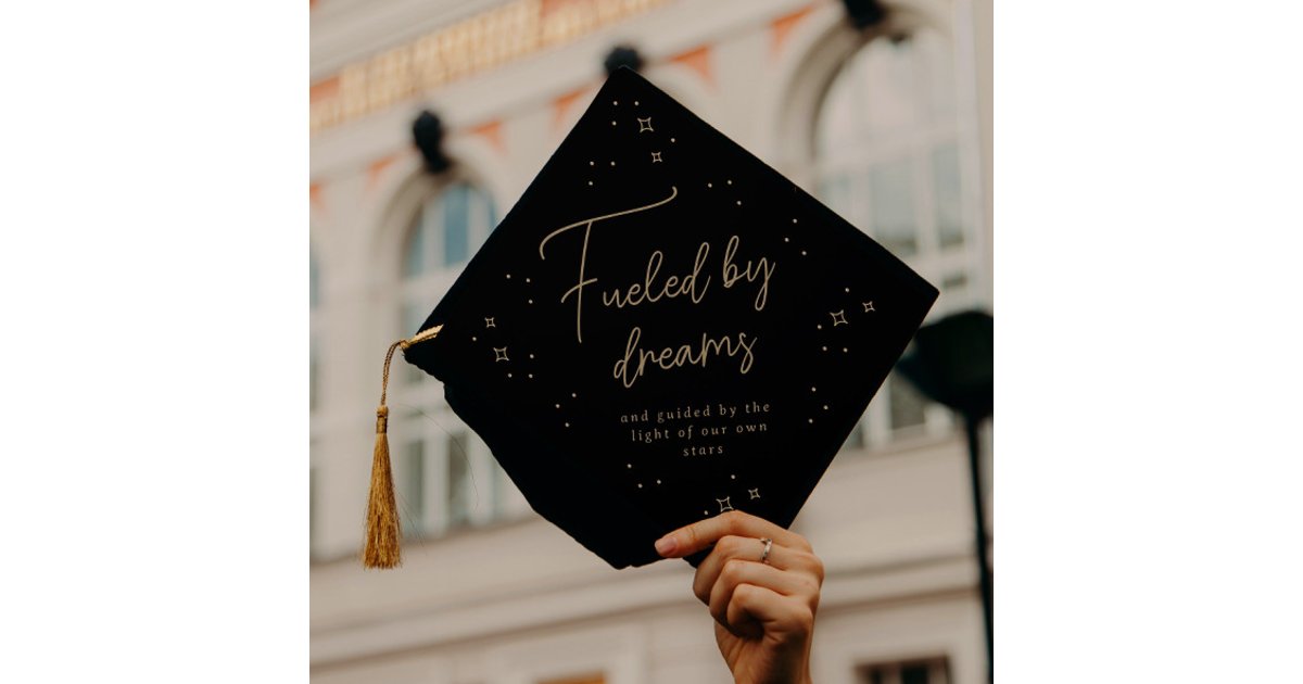 Guiding Stars Inspirational Quote Graduation Cap Topper | Zazzle