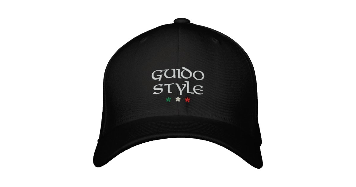 "Guido Style" embroidered cap | Zazzle