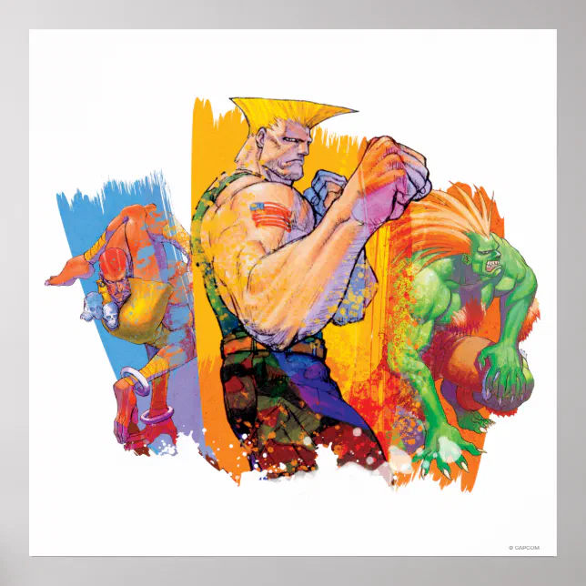 Guile, Blanka & Dhalsim Poster | Zazzle