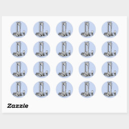 Guillotine Classic Round Sticker | Zazzle
