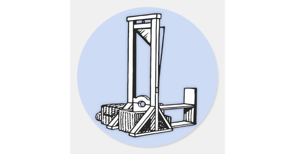 Guillotine Classic Round Sticker | Zazzle