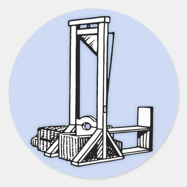 Guillotine Classic Round Sticker | Zazzle