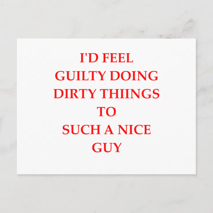 GUILTY POSTCARD | Zazzle
