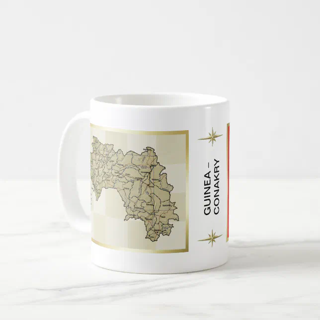 Guinea-Conakry Flag + Map Mug | Zazzle
