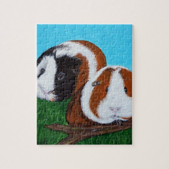 Guinea Pigs Painting Jigsaw Puzzle | Zazzle.com