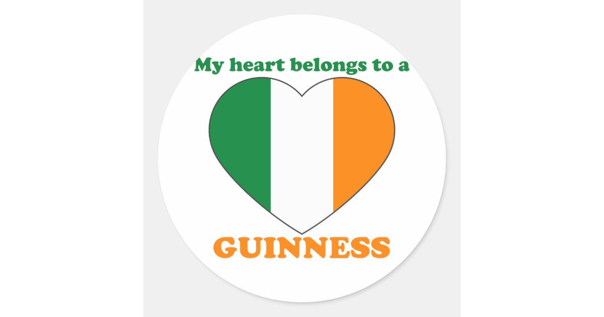 Guinness Classic Round Sticker | Zazzle