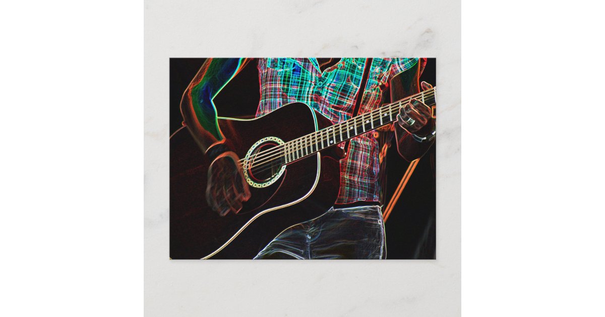 Guitar 1 pccnm postcard | Zazzle