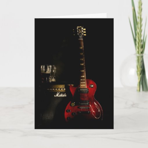 Guitar Birthday Greeting Card or any occasion | Zazzle