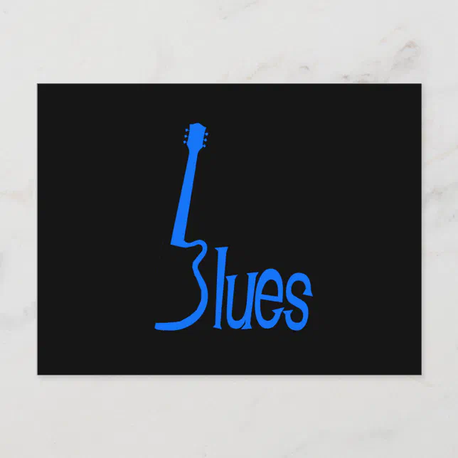 Guitar Blues Postcard | Zazzle