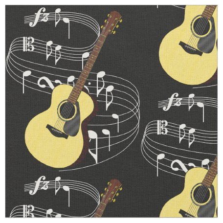 Guitar Fabric | Zazzle