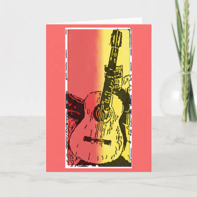 Guitar Greeting Card | Zazzle