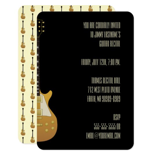 Guitar Invitation | Zazzle.com