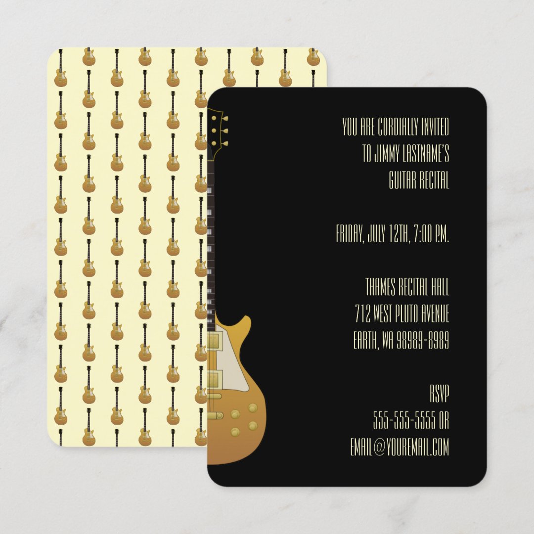 Guitar Invitation | Zazzle