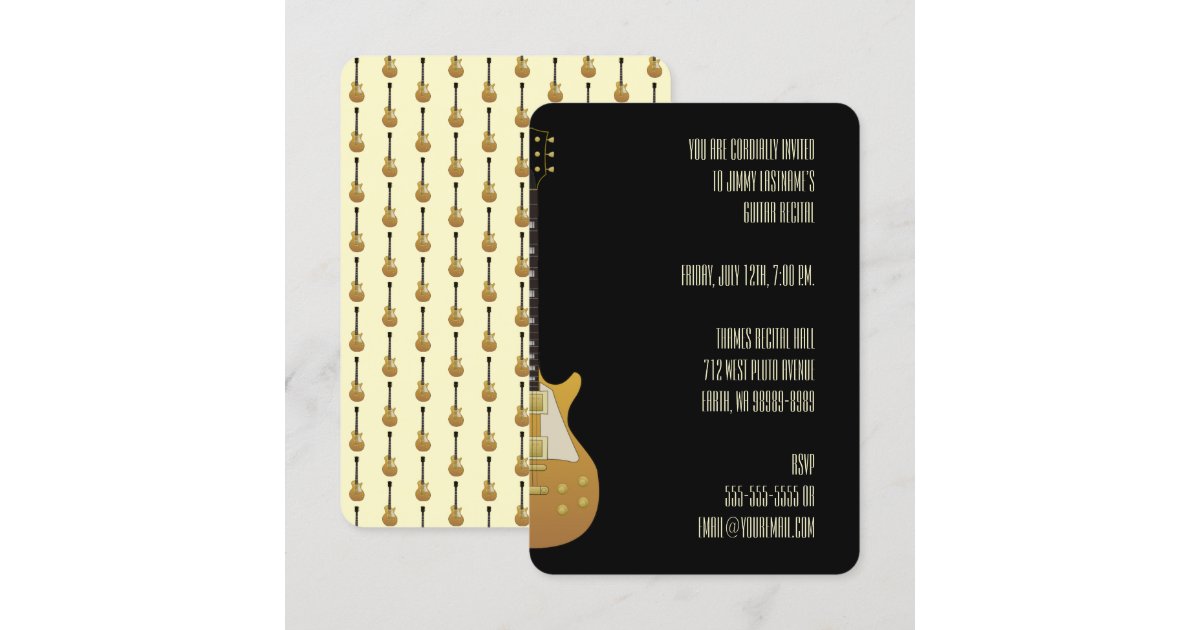 Guitar Invitation | Zazzle