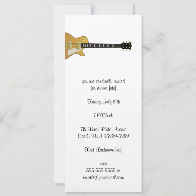 Guitar Invitation | Zazzle