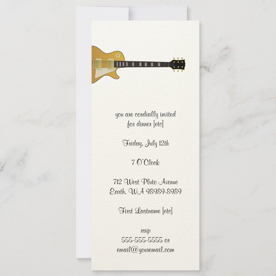Guitar Invitation | Zazzle