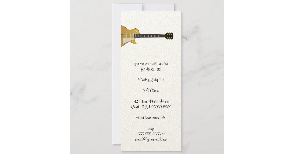 Guitar Invitation | Zazzle