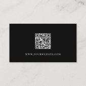 Guitar Lessons QR Code Musical Black White Business Card | Zazzle