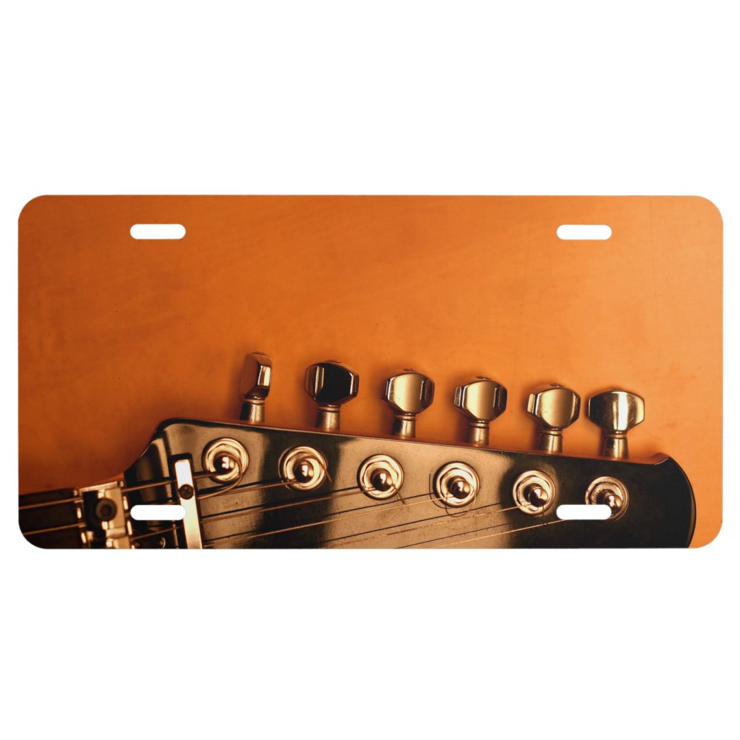 Guitar License Plate | Zazzle